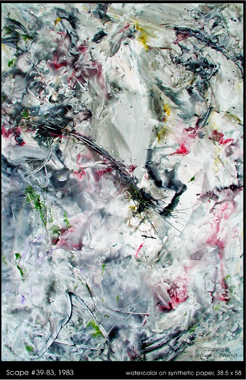 large scale non-objective expressionist watercolor paintings by David ...