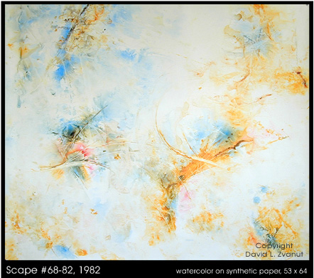 large scale non-objective expressionist watercolor paintings by David ...