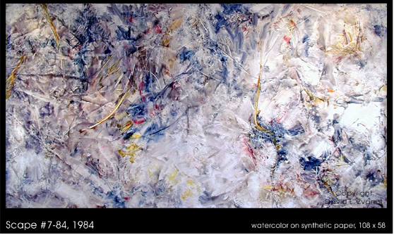 large scale non-objective expressionist watercolor paintings by David ...