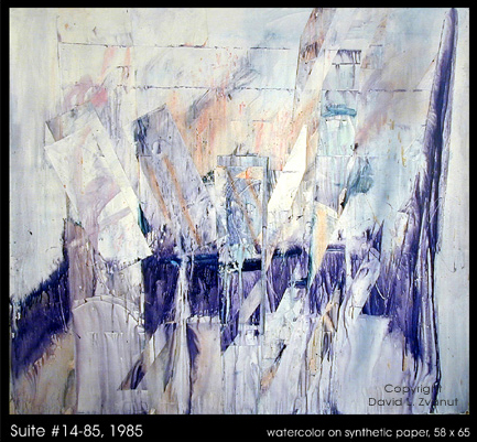 large scale non-objective expressionist watercolor paintings by David ...