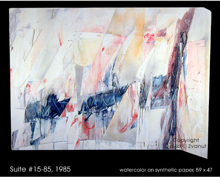 large scale non-objective expressionist watercolor paintings by David ...