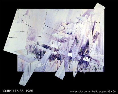 large scale non-objective expressionist watercolor paintings by David ...