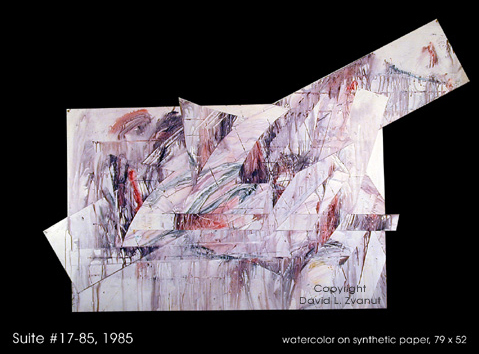 large scale non-objective expressionist watercolor paintings by David ...