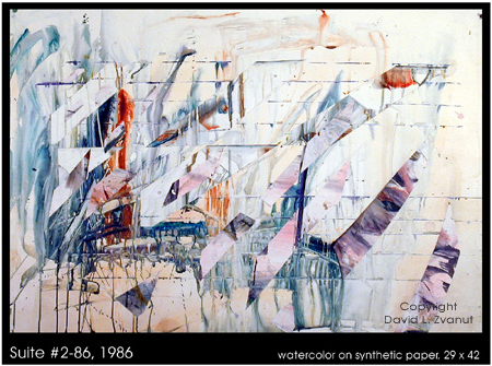 large scale non-objective expressionist watercolor paintings by David ...