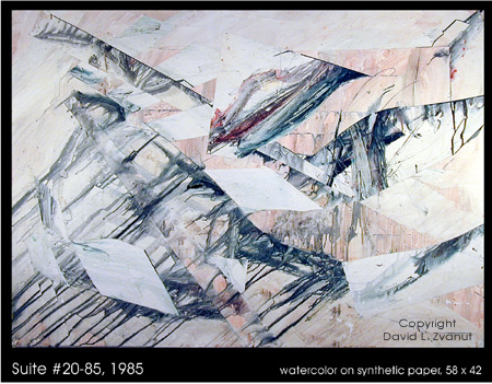 large scale non-objective expressionist watercolor paintings by David ...