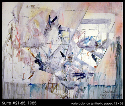 large scale non-objective expressionist watercolor paintings by David ...