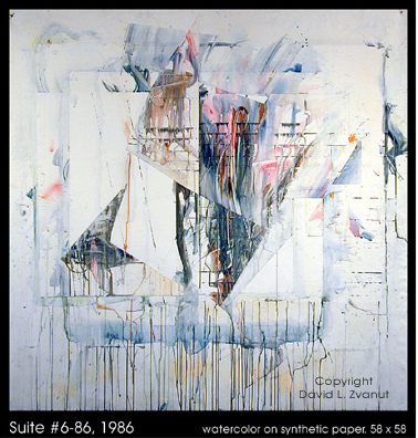 large scale non-objective expressionist watercolor paintings by David ...